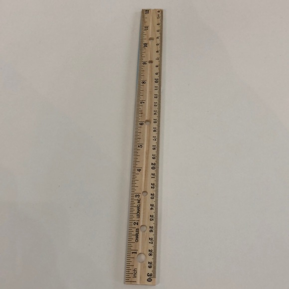 Charles Leonard | Office | New Set Of 3 Wooden Rulers With Metal Edge ...